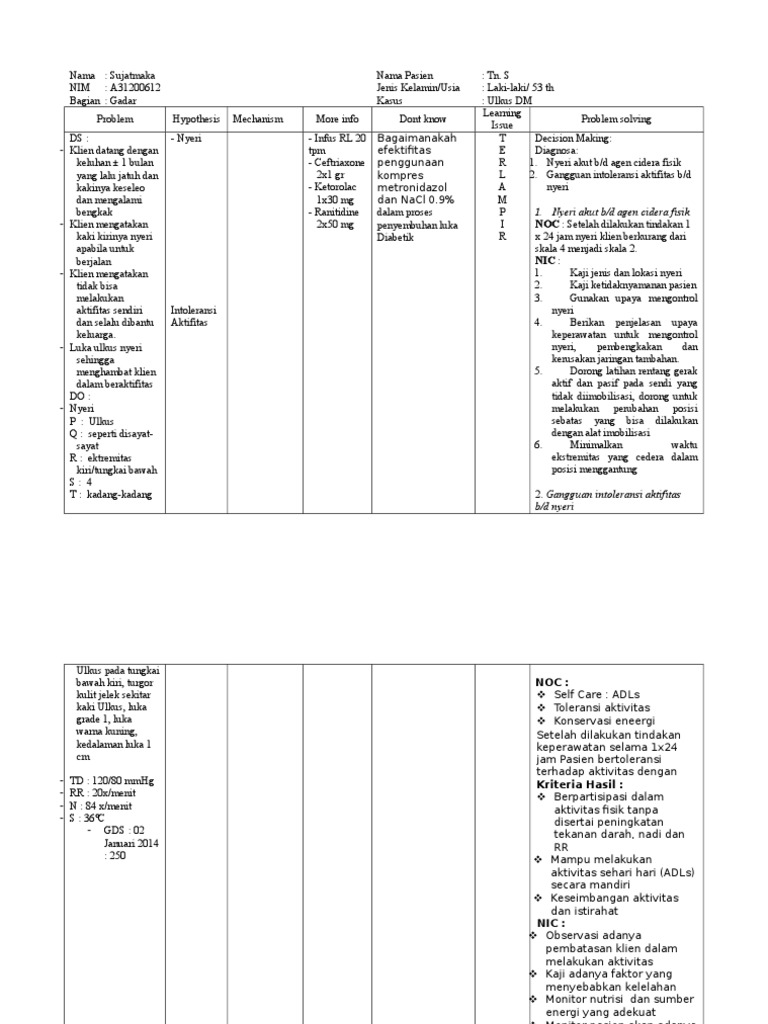 Tutorial Klinik Ulkus DM | PDF