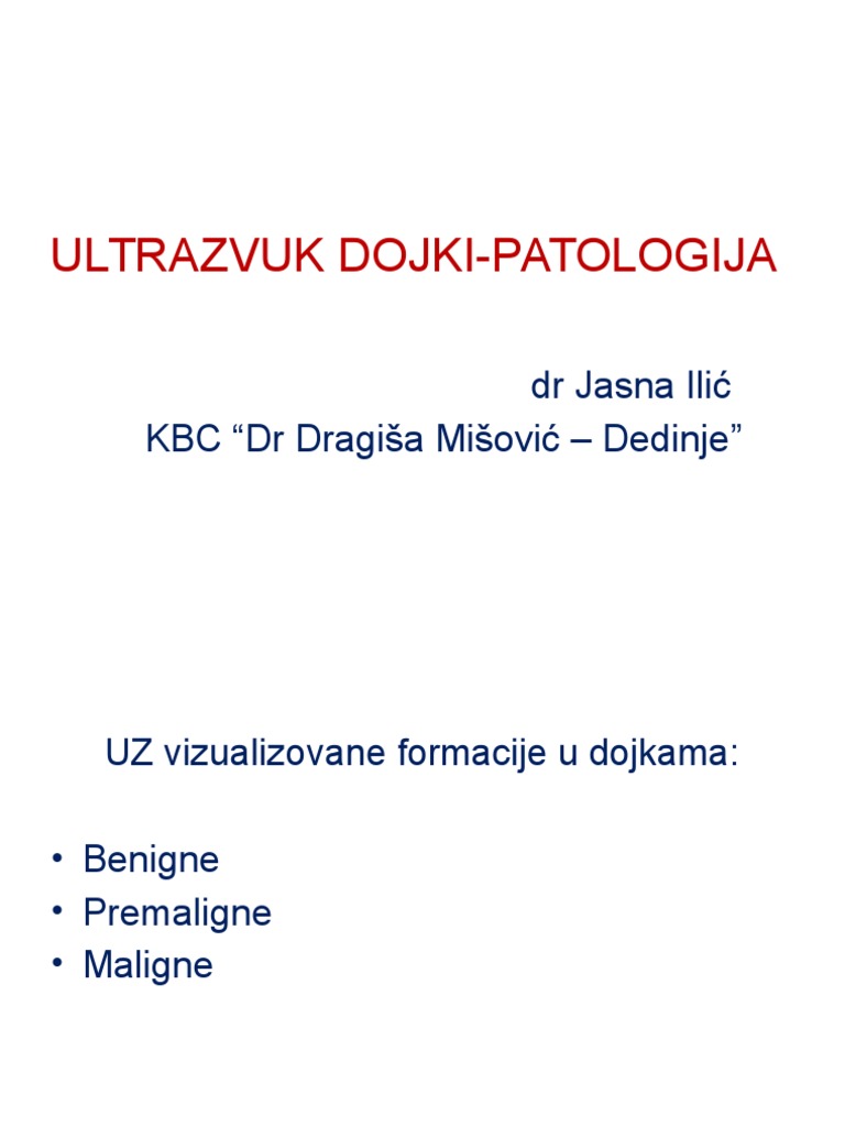 Ultrazvuk Dojki-Patologija | PDF