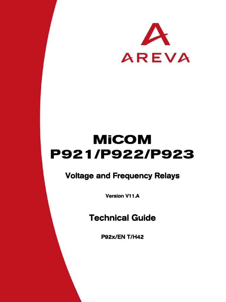 Micom P921/P922/P923: Technical Guide | PDF