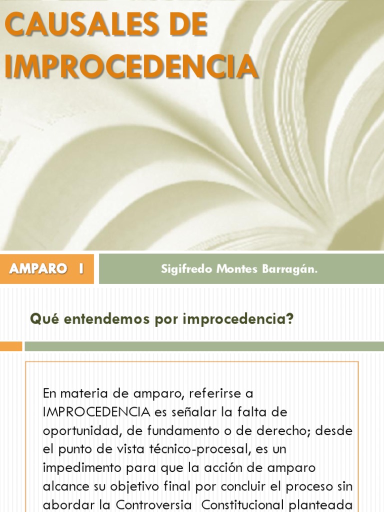 Causales de Improcedencia | PDF | Caso de ley | Ley procesal