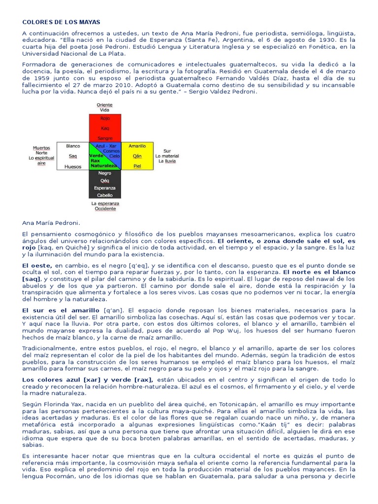 Colores de Los Mayas | PDF | Guatemala | Amarillo