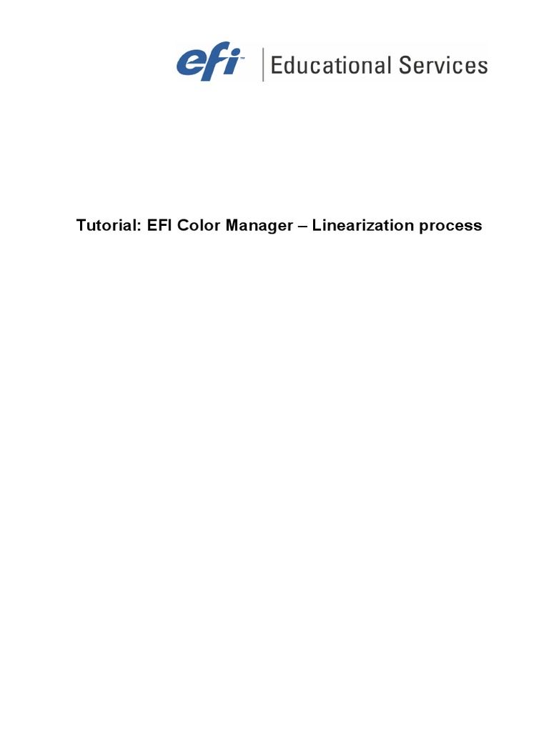 EFI XF Linearization Process | PDF | Printer (Computing) | Computer File