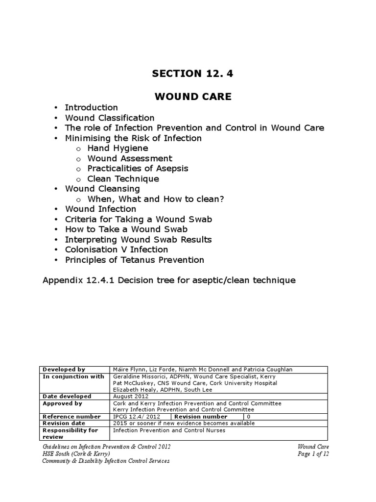 Wound Dressing Guidelines | PDF | Wound | Infection Control