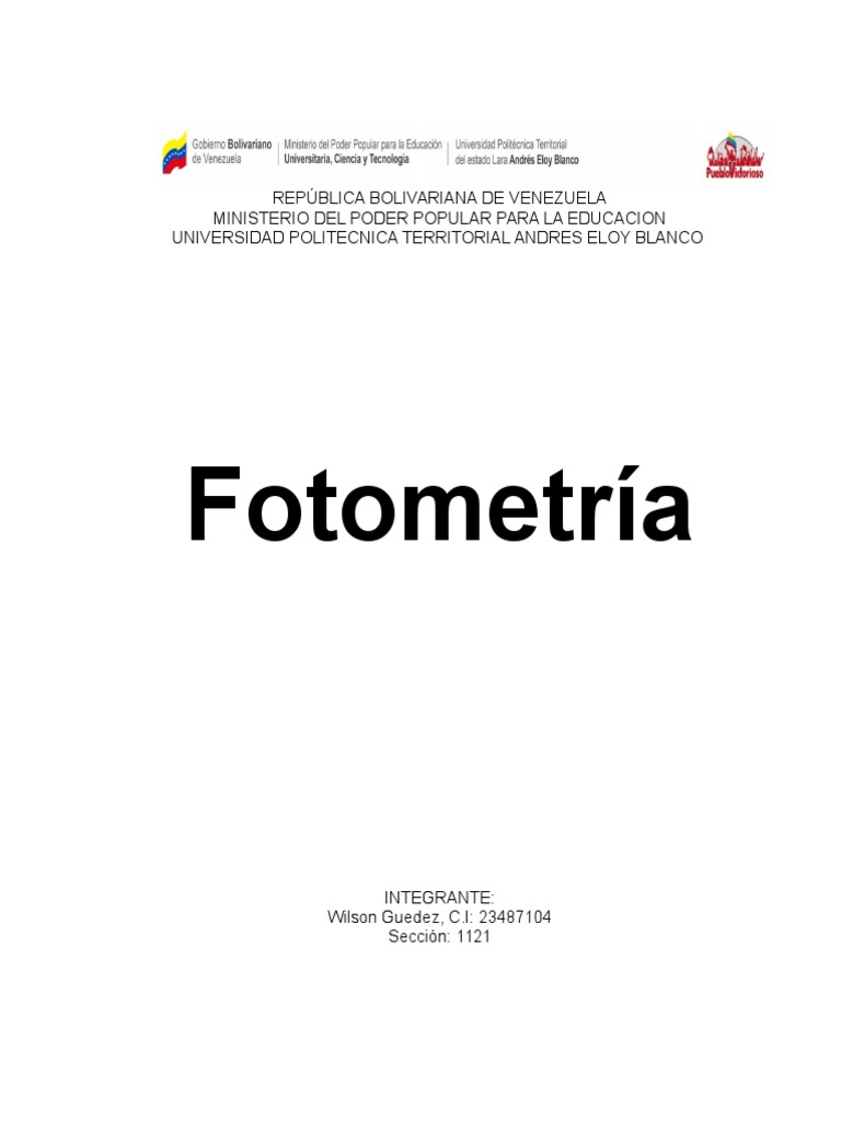 Introducción a la Fotometría | PDF | Ligero | Color