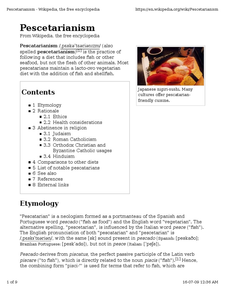 Pescetarianism | Food And Drink | Food & Wine