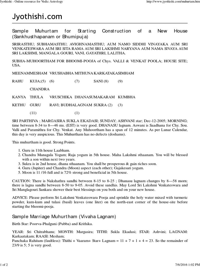 Jyothishi - Online Resource For Vedic Astrology | PDF