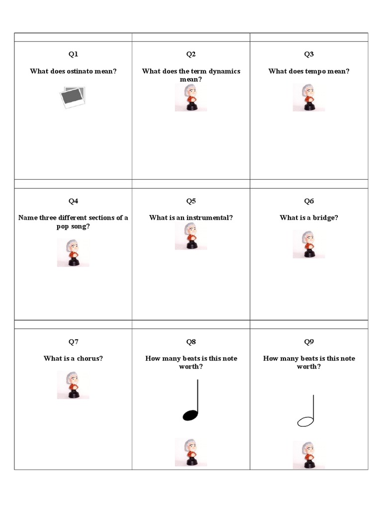 Music Quiz: Terms and Concepts | PDF | Art