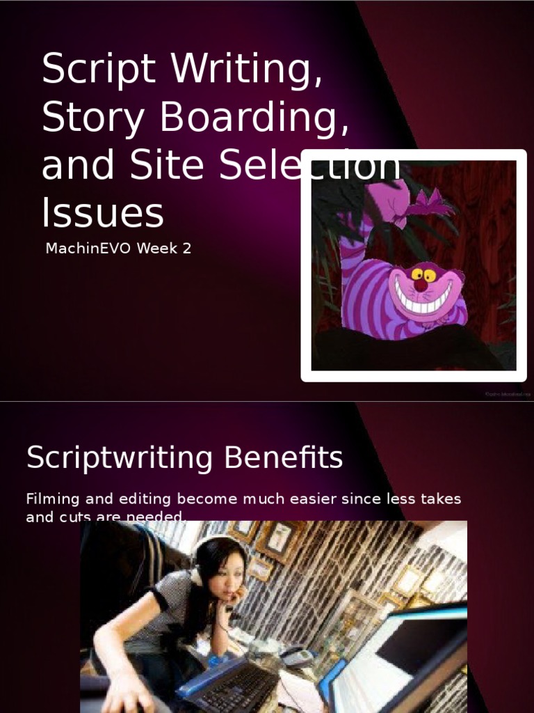 Script Writing Story Boarding and Site Selection Issues | Download Free ...