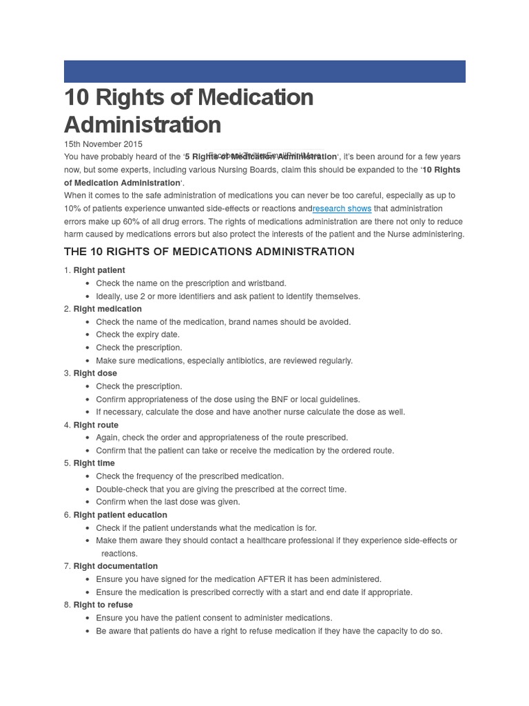 Medication Administration 1 | Medical Prescription | Pharmaceutical Drug
