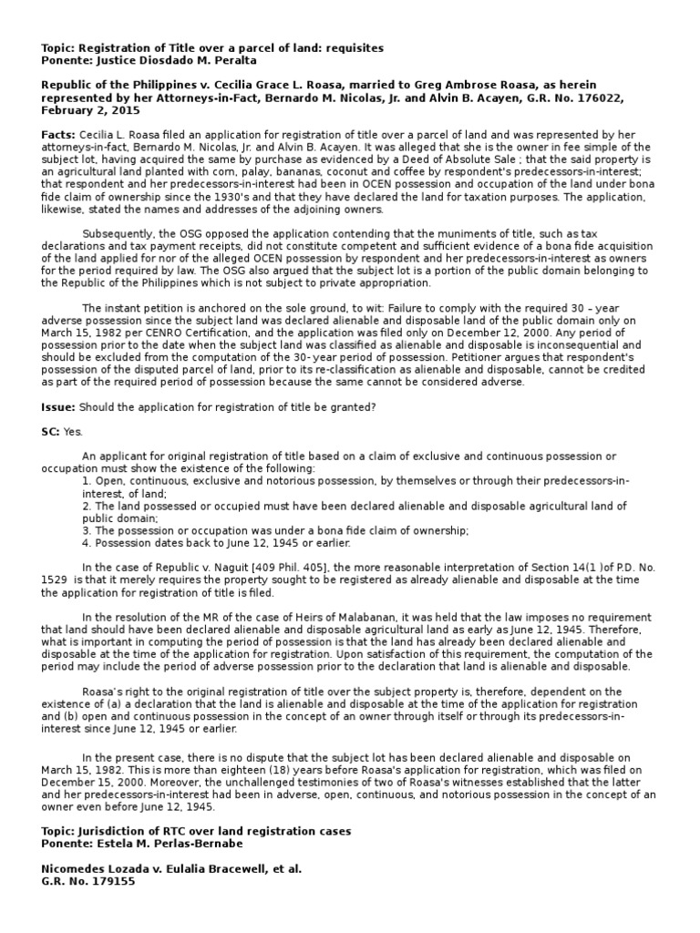 Land Titles. Land Registration | Deed | Mortgage Law