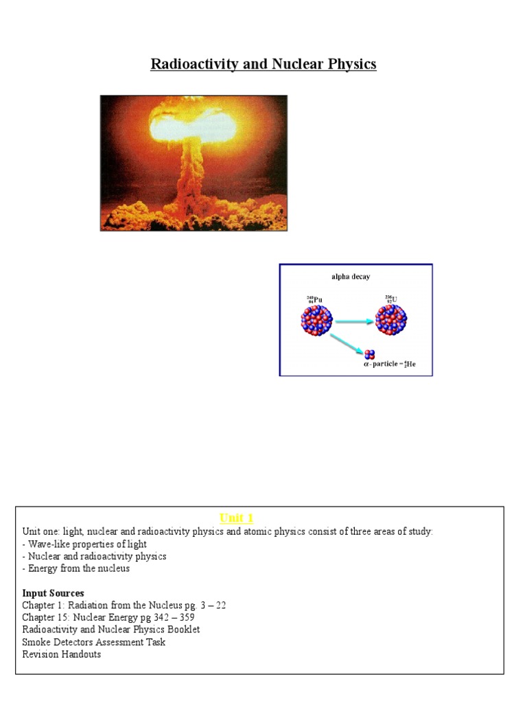 Radioactive Physics - Research Paper | PDF | Radioactive Decay ...