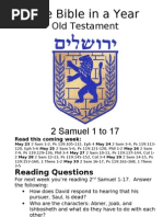 2 Samuel Questions With Answers | PDF | Books Of Samuel | David