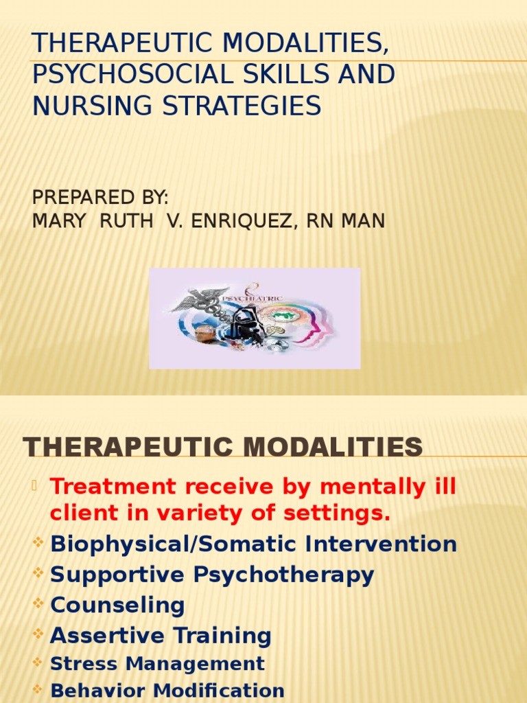 Therapeutic Modalities | PDF | Electroconvulsive Therapy | Psychotherapy