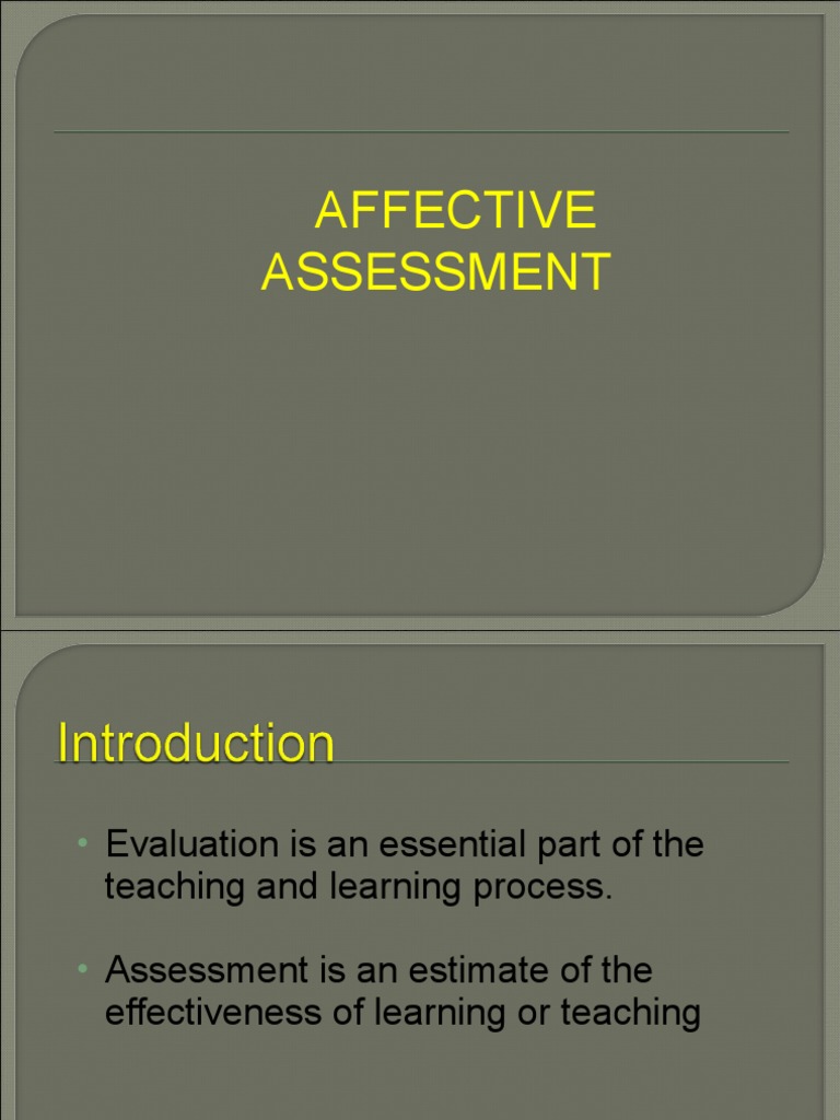Affective Assessment in Education | PDF | Affect (Psychology ...