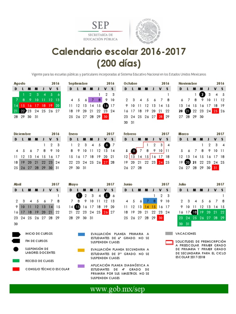 Calendario Escolar 2016 2017 Pdf Pdf
