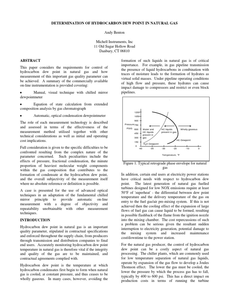 Hydrocarbon Dewpoint Determin | PDF | Natural Gas | Gas Chromatography