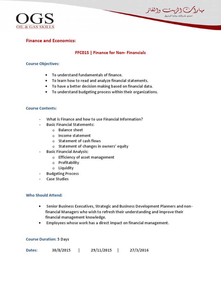 Finance Outlines - 2015-2016 | PDF