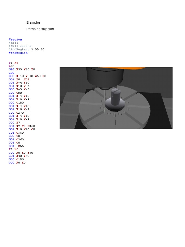 Ejemplos Codigo CNC | PDF
