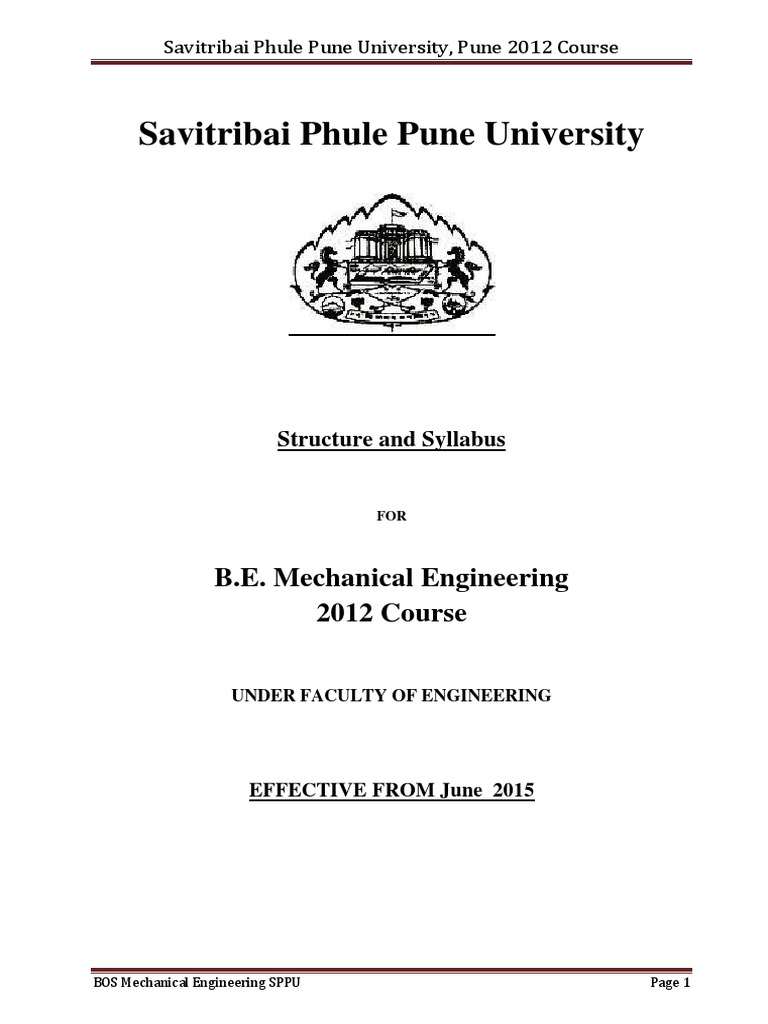 BE Mechanical Syllabus SPPU | PDF | Reliability Engineering | Air ...