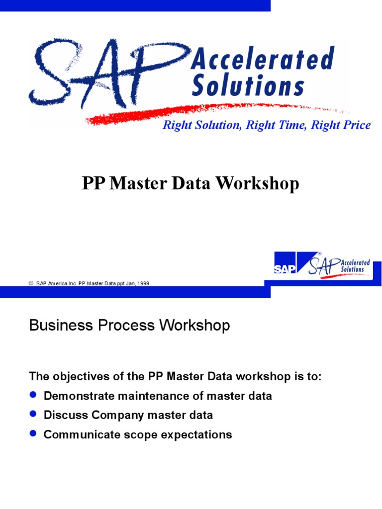 PP Master Data SAP | Scheduling (Computing) | Scheduling (Production ...