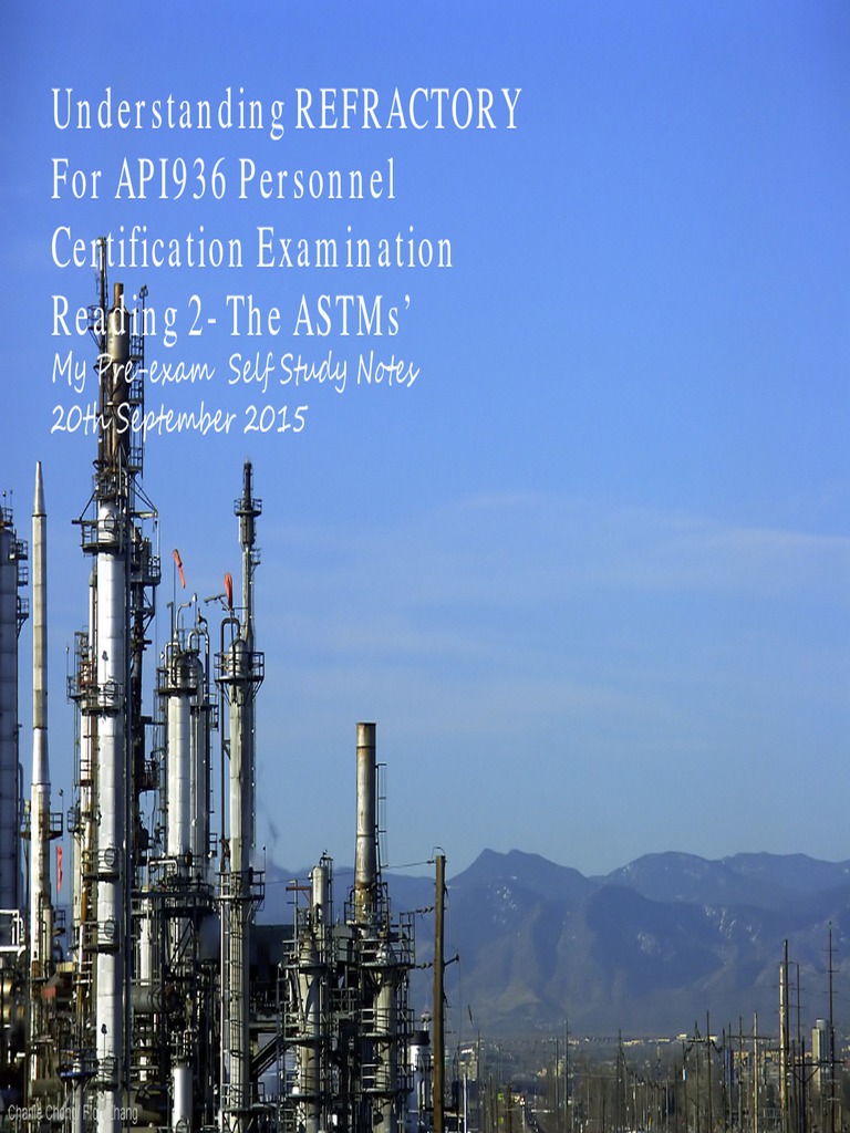 API 936 Refractory Exam Study Guide | PDF