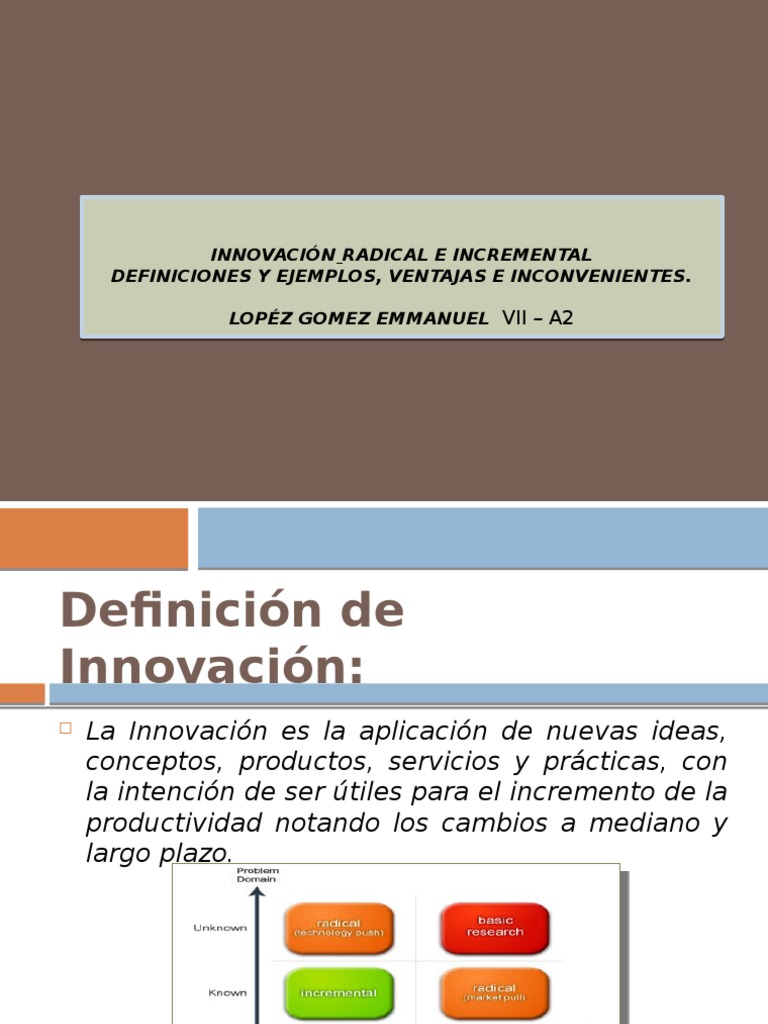 Innovacion Radical Vs Innovacion Incremental | PDF | Nintendo | Juegos de consolas