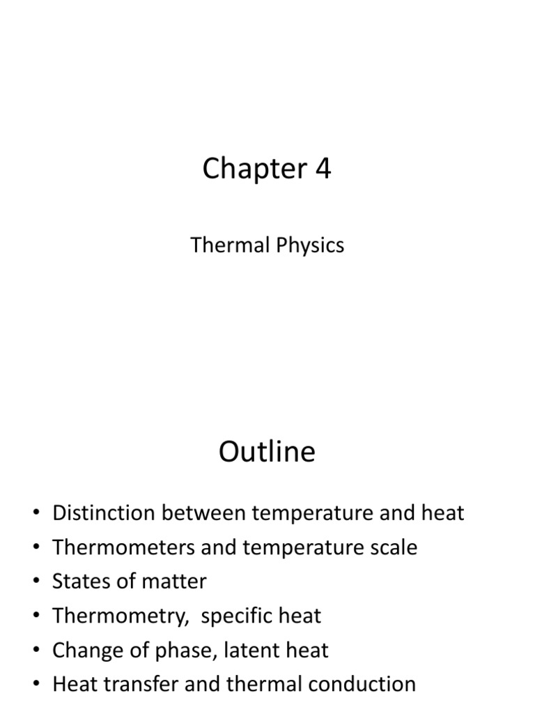 PHY 210-Chapter 4 Students | PDF | Heat Capacity | Temperature