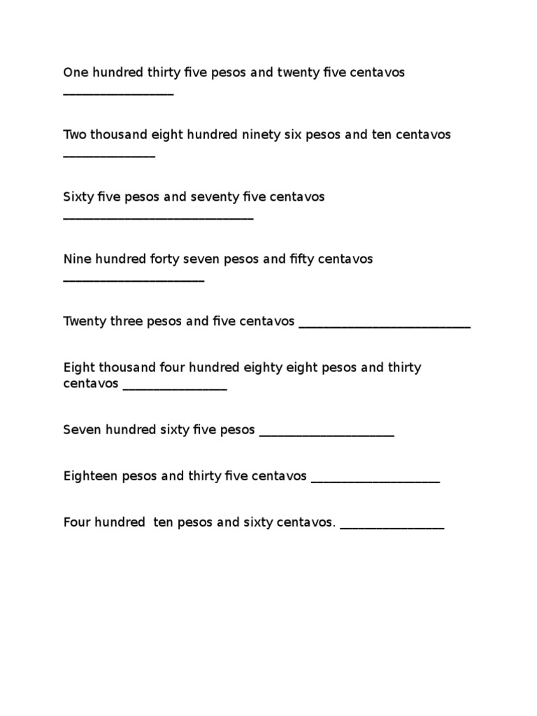 Philippine Money Math Worksheets Grade 2 | PDF