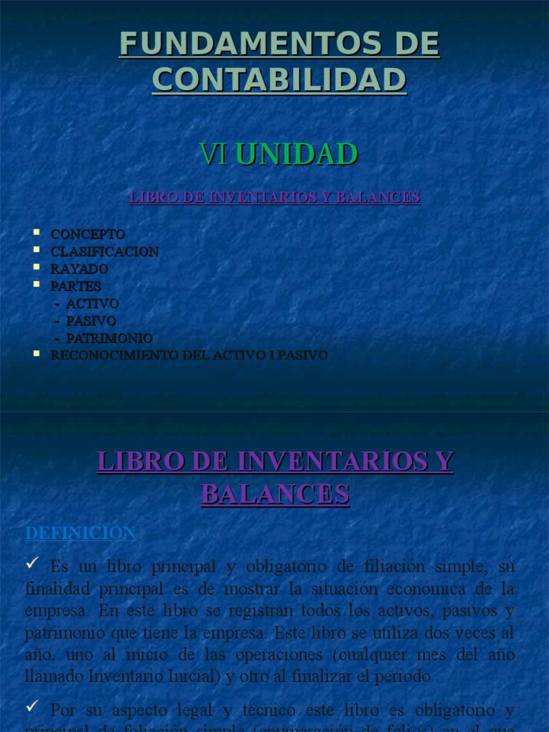 Libro Inventario y Balance | PDF | Contabilidad | Dinero
