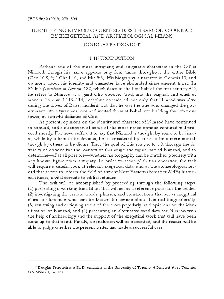 Identifying Nimrod of Genesis | PDF | Babylon | Assyria