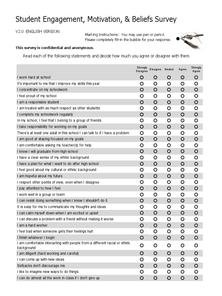 Student Engagement Survey | PDF | Race And Ethnicity In The United ...