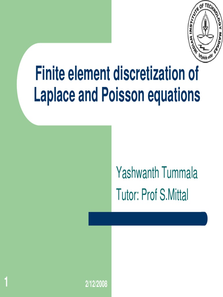 Finite Element Discretization of Laplace and Poisson Equations | PDF | Finite Element Method ...
