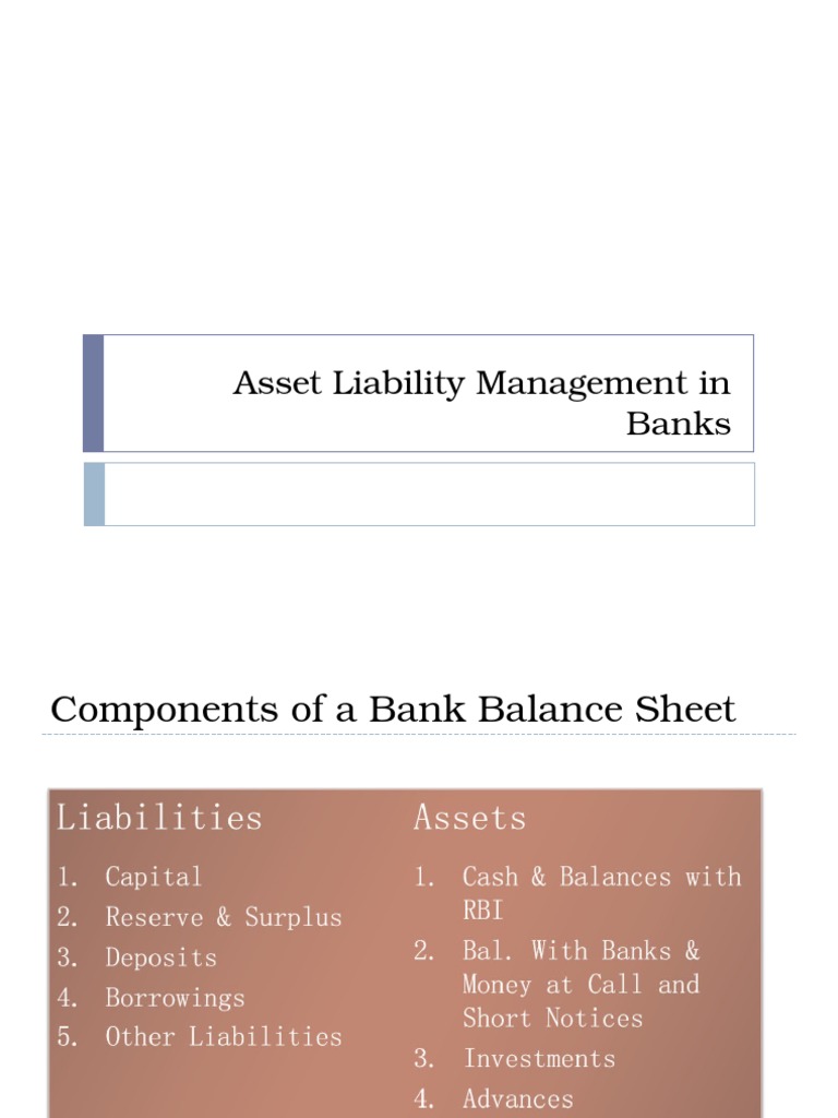Asset Liability Management in Banks | PDF | Asset Liability Management ...