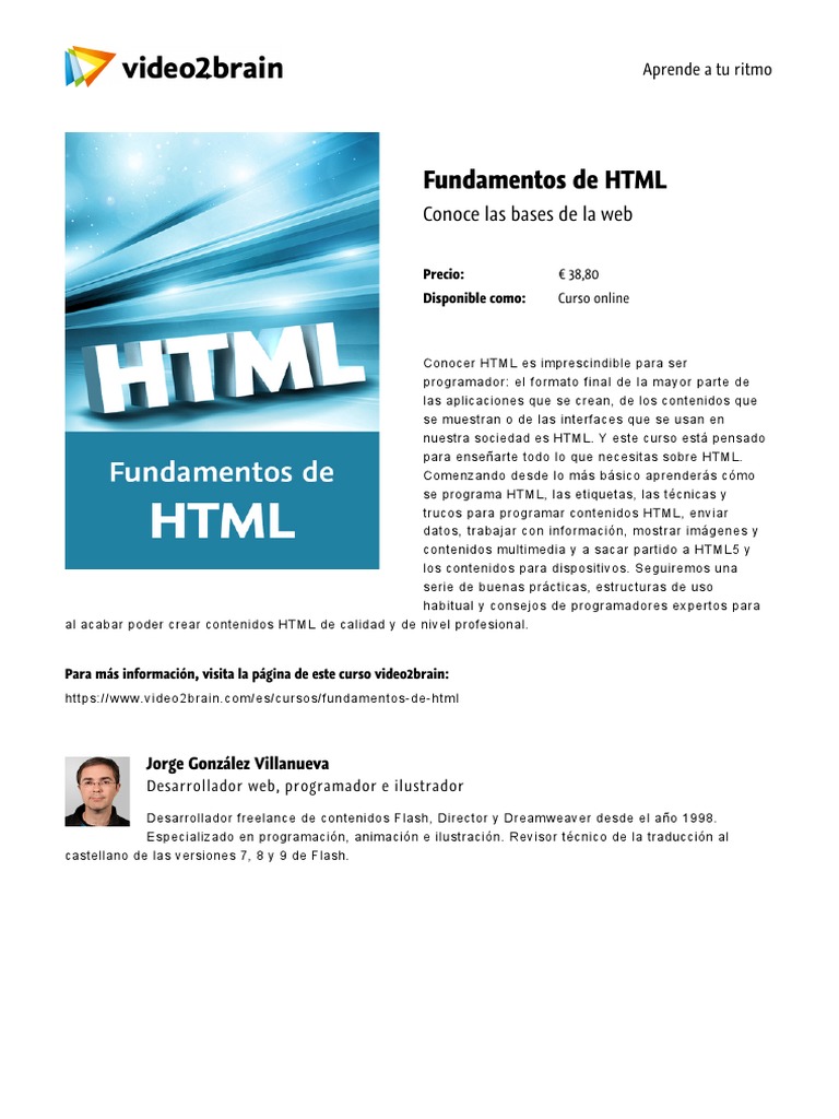 Fundamentos de HTML | PDF