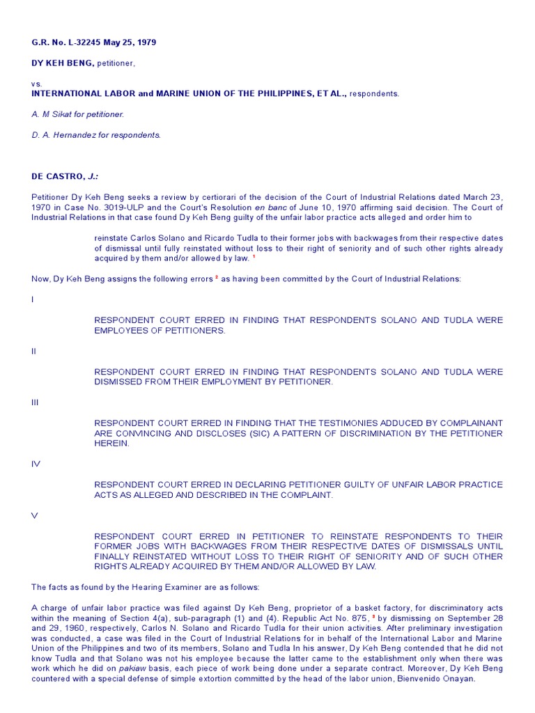 (Labor) Two Cases Full-Text | PDF | Unfair Labor Practice | Employment