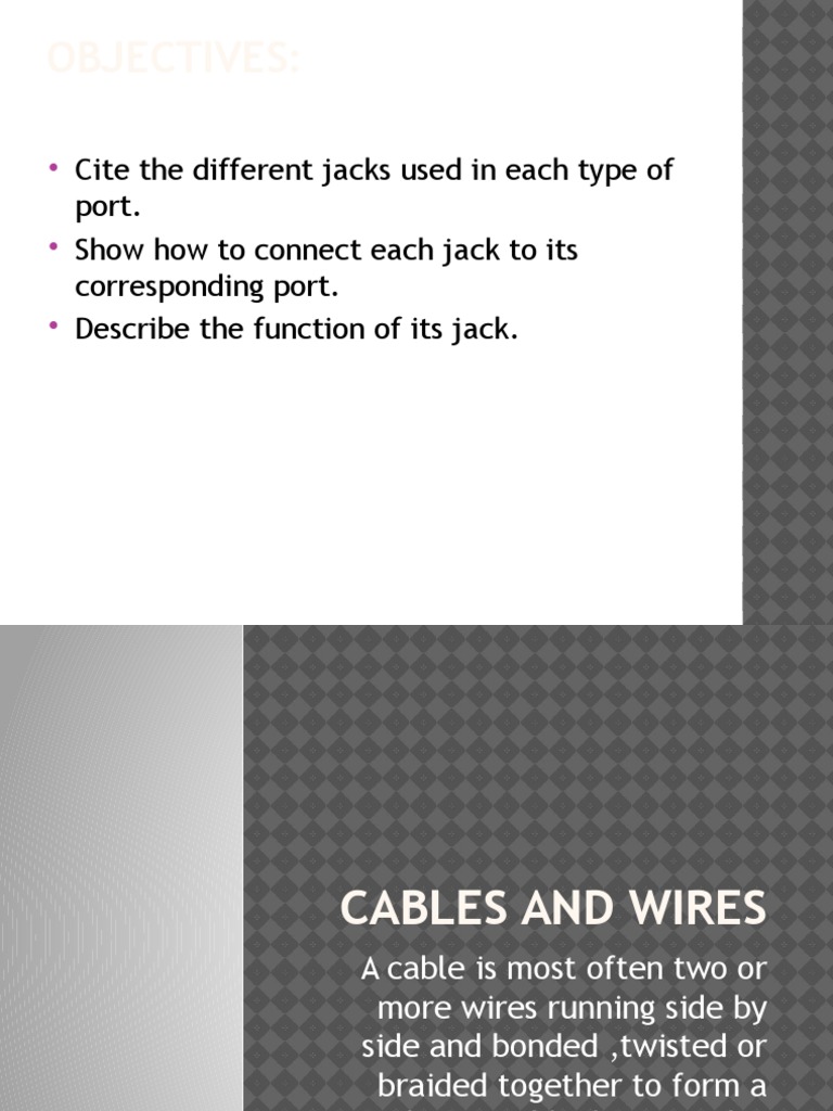 Cables and Wires | PDF