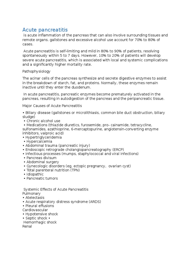 Acute Pancreatitis | PDF | Pancreas | Shock (Circulatory)