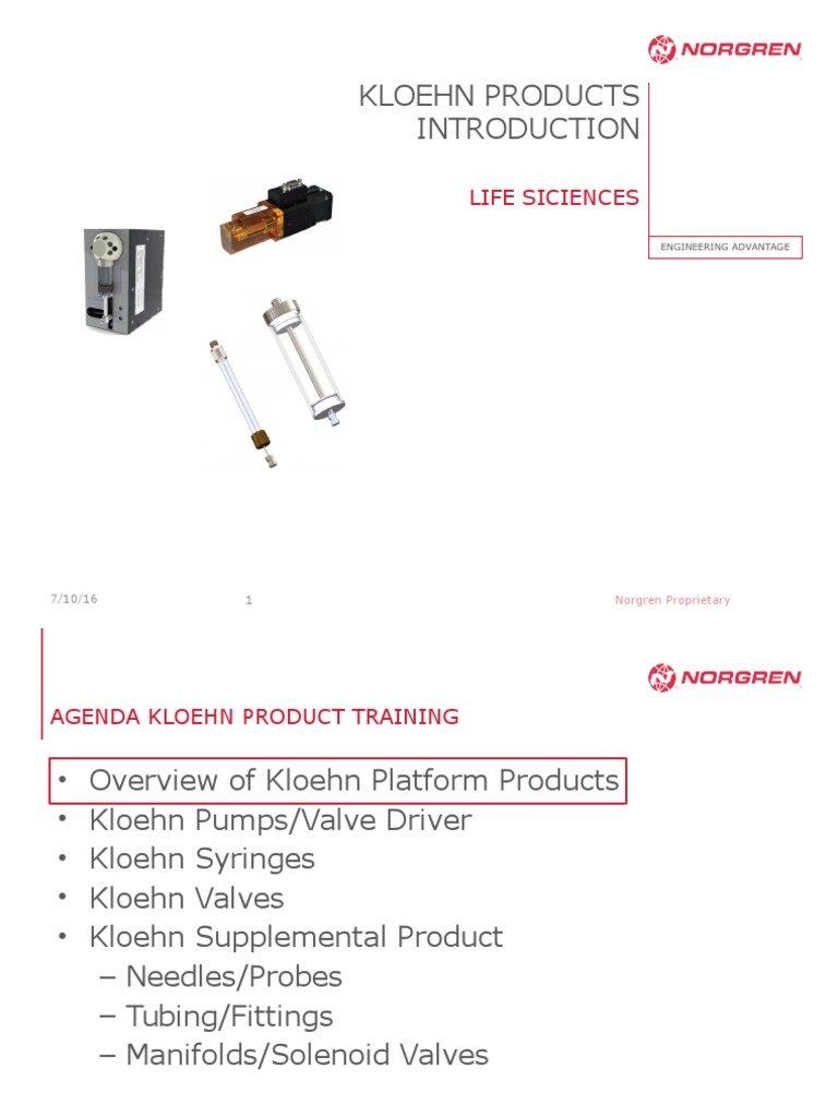 Kloehn Product Overview C | PDF | Syringe | Pump
