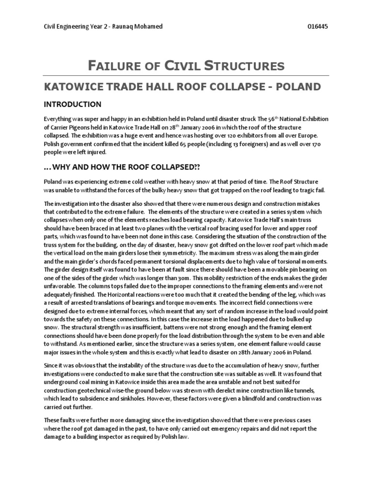 Failure of Civil Structures | PDF | Truss | Structural Load