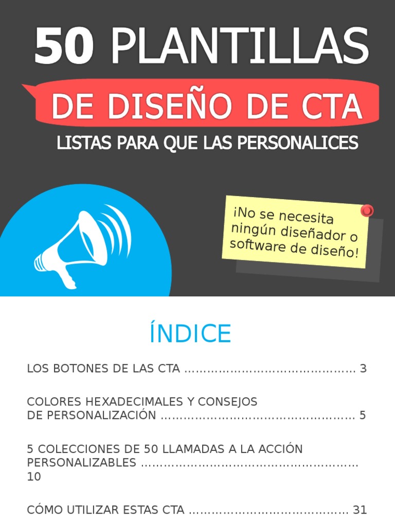 50 Plantillas CTA | PDF | Point and Click | Microsoft PowerPoint