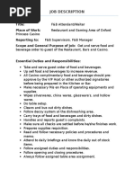 Commis III Job Description | PDF | Chef | Grilling