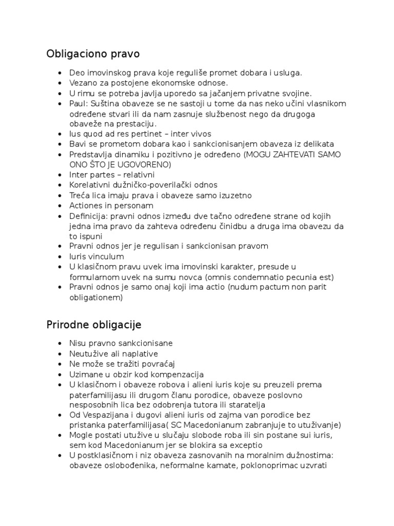 Obligaciono Pravo | PDF