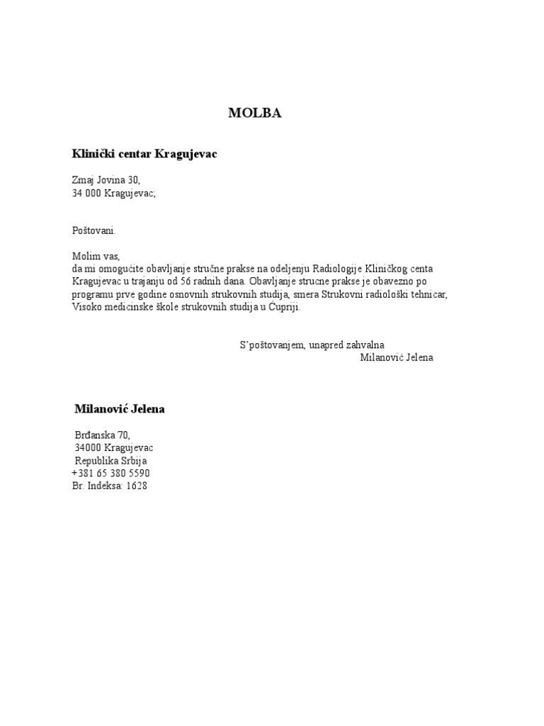 Molba | PDF