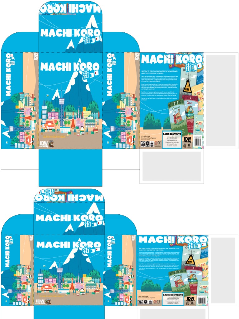 Machi Koro Coins and Cards Tuckboxes | PDF