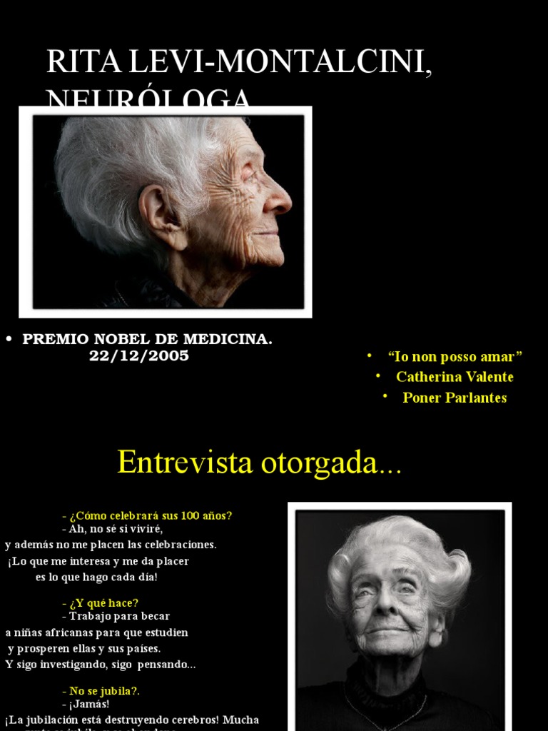 1 Rita Levi Montalcini-Neurologa | PDF | Cerebro | Mujer