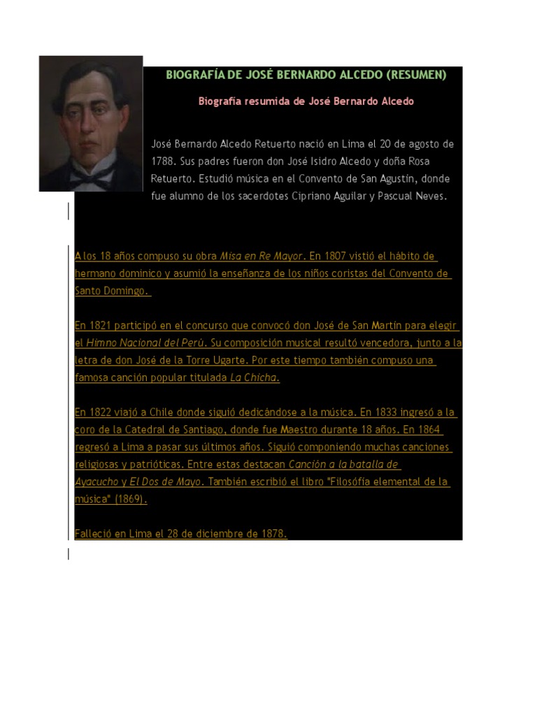 Biografía de José Bernardo Alcedo | PDF | América del Sur | Agitación