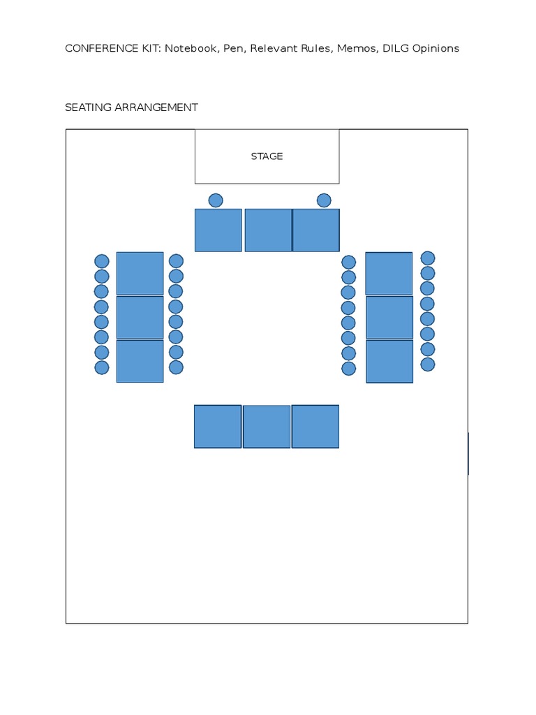 Conference Type Seating Arrangement | PDF