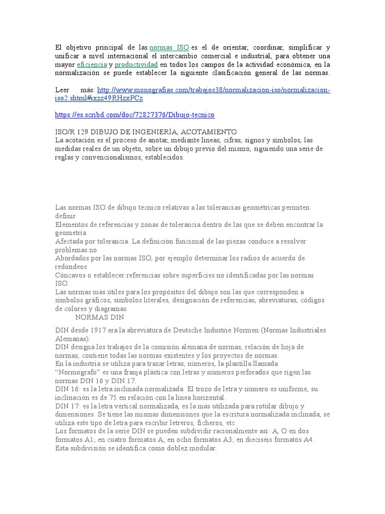 ISO y DIN | PDF | Perspectiva (Gráfica) | Dibujo