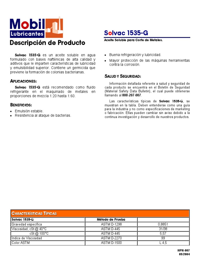 Solvac 1535 G | PDF | Negocios | Cocina, comidas y vino