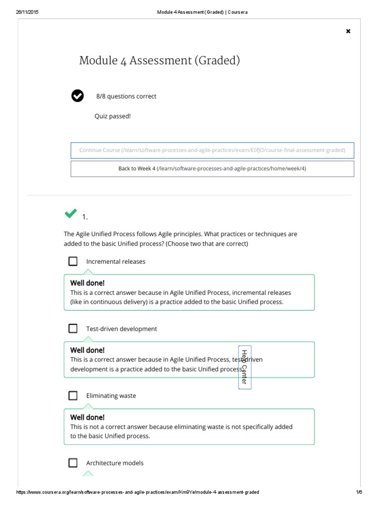 Module 4 Assessment (Graded) Modulo4 Software Manager Coursera | PDF | Agile Software ...